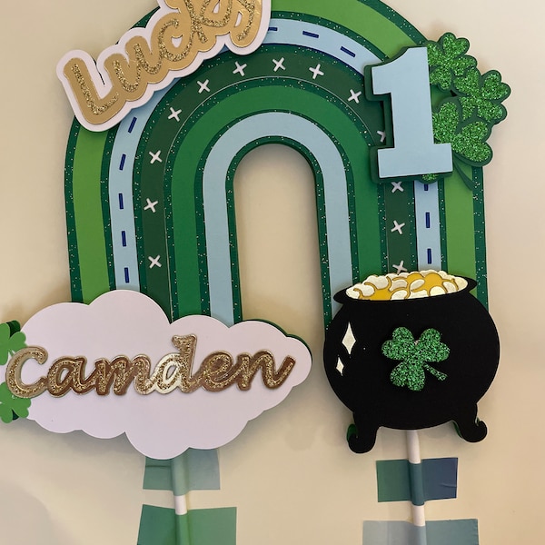 Lucky One First Birthday Cake Topper, St. Patrick's Day Cake Topper ...