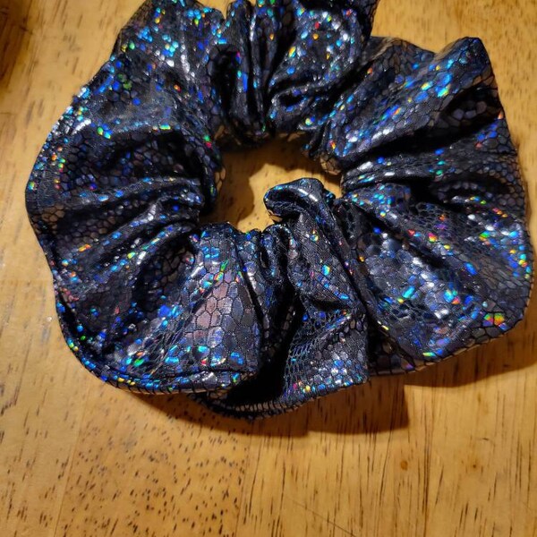 Black Scale Holographic Scrunchie/black Holographic Scrunchie ...