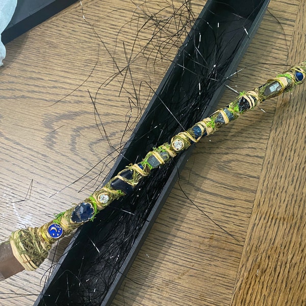 Crystal Wand Including Wooden Wand Box Grounding Quartz Fairy Wands ...