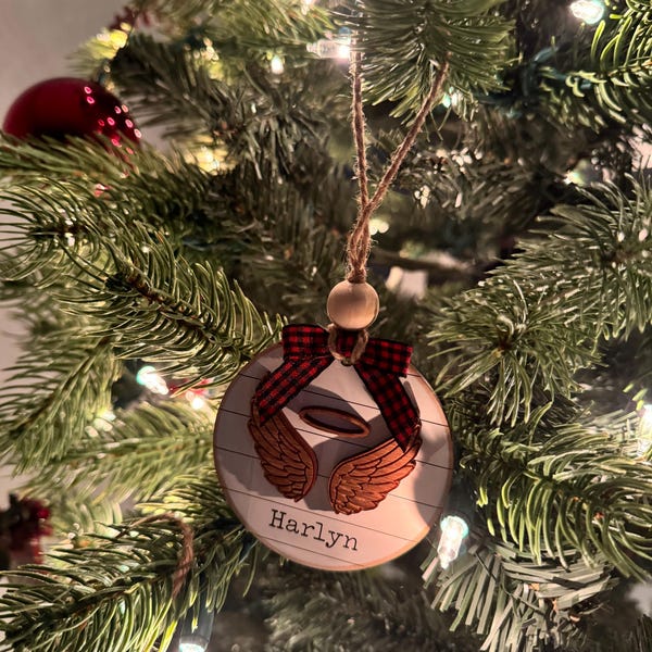 Personalized Reindeer Stall Ornament | Wooden - Etsy