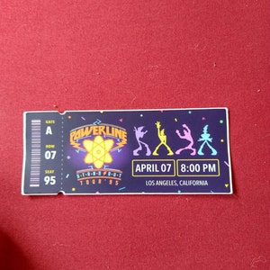 Powerline Concert Ticket Transparent Sticker/ Goofy Max Disney Bujo ...