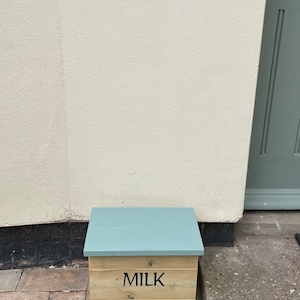 Doorstep Wood Milk Box. Porch Milk Storage Box. Milk Bottle Boxes ...