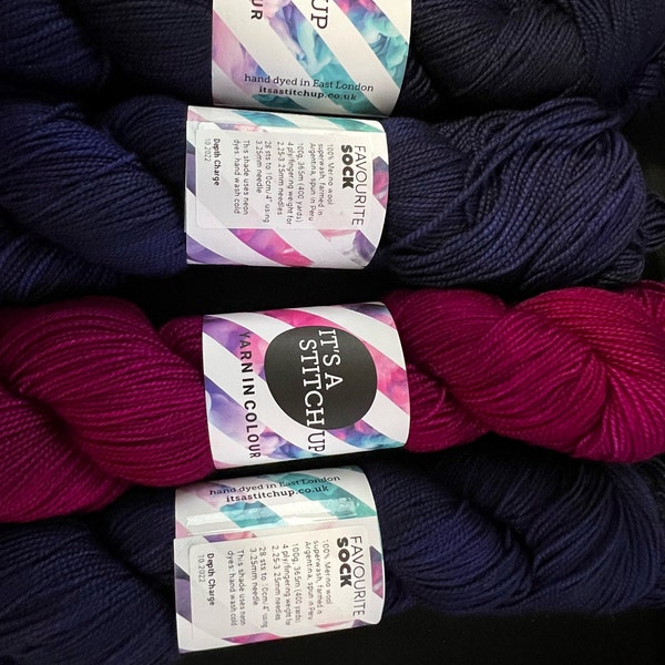 Hand Painted Yarn Dyeing Kit 100g Superwash Pure Merino or British Wool ...