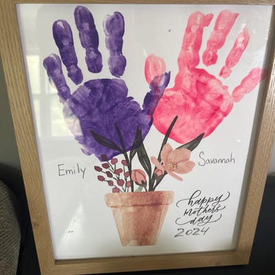 Fathers Day Baseball Handprint Art Craft, PRINTABLE Gift for Dad From ...