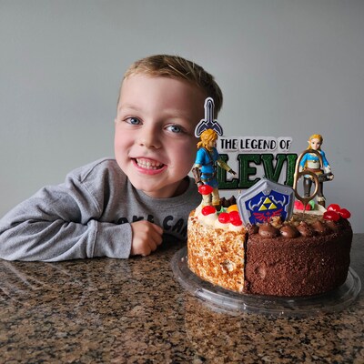 The Legend of name Cake Topper Legend of Zelda Inspired Custom Birthday ...