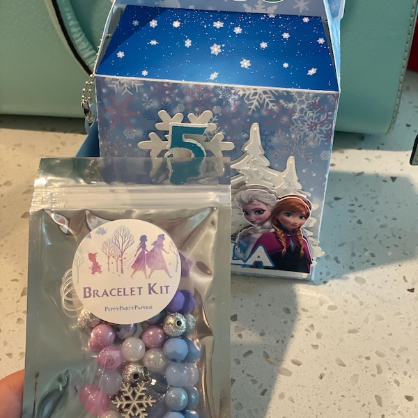 Frozen Bracelet Kit, Snowflake Party Favors, DIY Bracelets for Kids ...