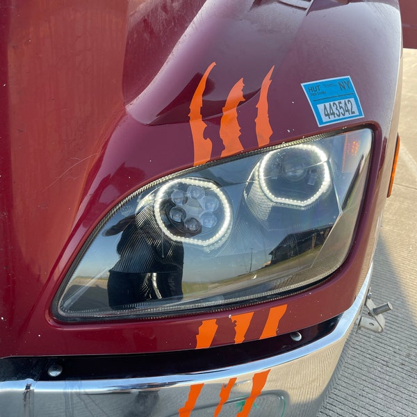 REFLECTIVE Monster Claw Headlight Decal Tape Oralite Nikkalite Multiple ...