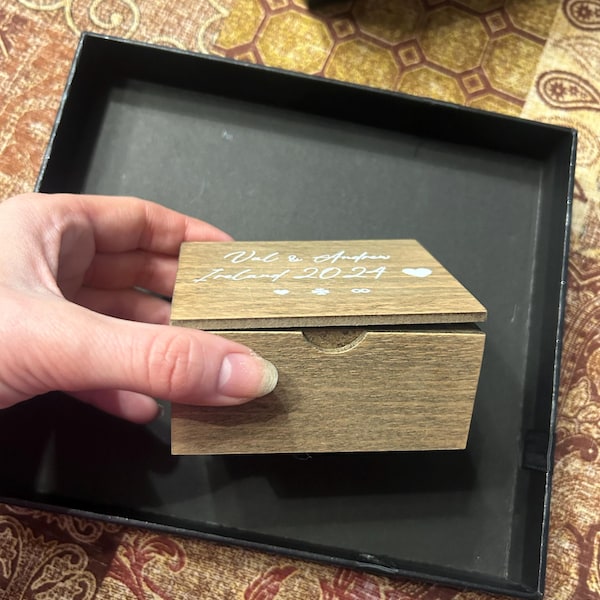 Pull Out Photo Album Custom Wooden Photo Box Personalized Memory ...