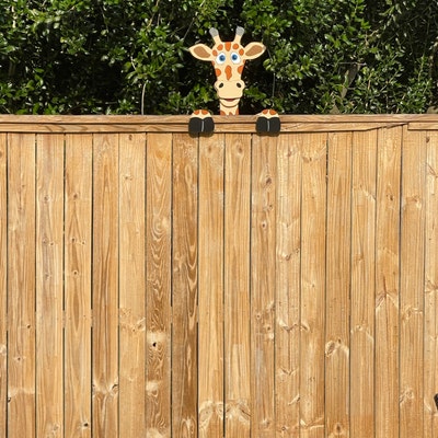 Panda Bear Fence Peeker Peeper Yard Art Garden Decorative Sign - Etsy