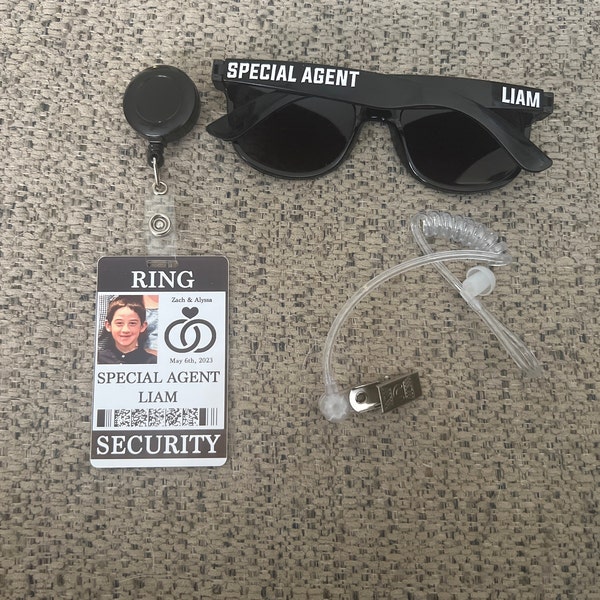 Ring Security ID Badge Set With Sunglasses and Add-on Items - Wedding ...