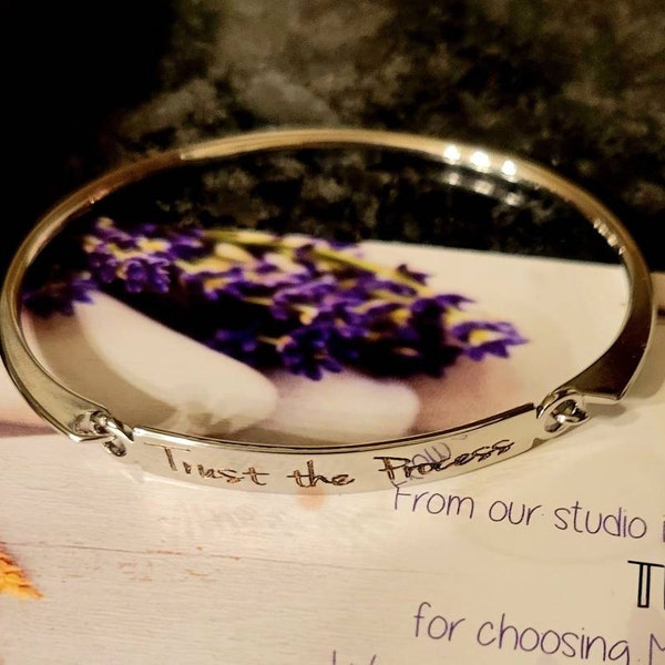 Actual Handwriting Bangle, Custom Handwritten Bar Bracelet, Personal ...