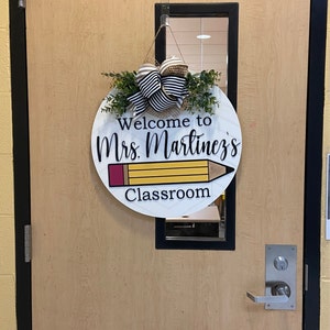 Personalized Teacher Door Hanger Classroom Door Sign Custom - Etsy
