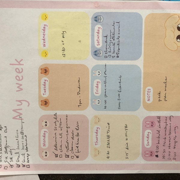 Stray Kids Skzoo Daily Planner - Digital Printable Pdf. - Etsy