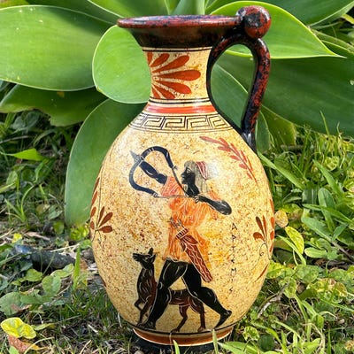 Red Figure Pottery, Kylix Shows Achilles With Patroclus,21cm Diameter ...