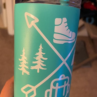 Hiker Decal, Hiking Decal, Vinyl Decal, Hiker Sticker, Happy Hiker ...