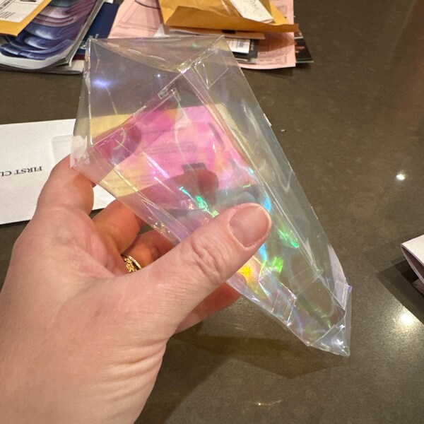 Infinity Crystal Gem - Iridescent Opal Papercraft DIY Suncatcher Jewel ...