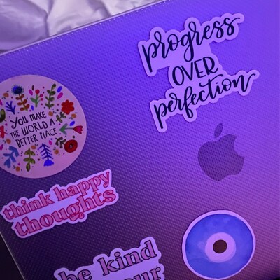 SINGLE STICKER Progress Over Perfection Motivational Sticker ...