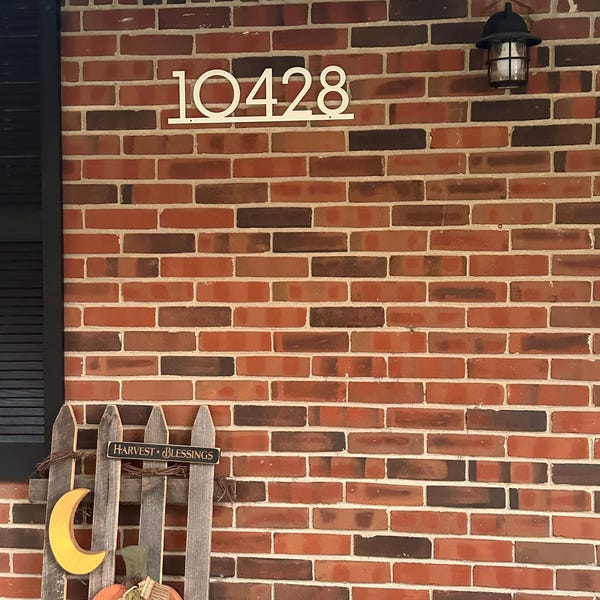 Modern Deco House Number Sign Metal Address Number Plaque Modern ...