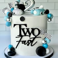 Two Fast Cake Topper or Charm Various Sizes & Colours - Etsy