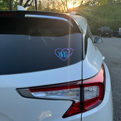 Monogram Car Decal, Monogram Vinyl Decal, Glitter Monogram Vinyl Decals ...