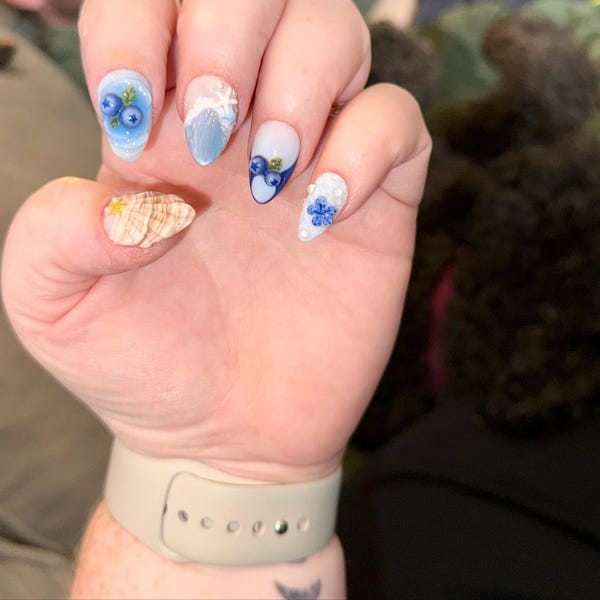 CECILY | Italian Tile Lemon Press on Nails | Summer Vacation Nails ...