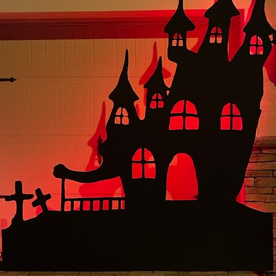 8ft Haunted House Template When Made. Printable Trace and Cut Halloween ...