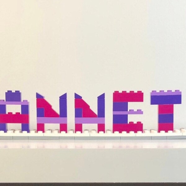 Custom NAME SIGN Made With LEGO® Bricks and Plates / Door or Wall Sign ...