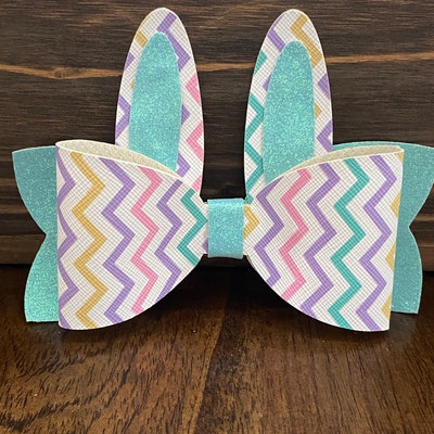 Bunny Bow Template, Easter Bow Template, Hair Bow SVG, Bow Template ...