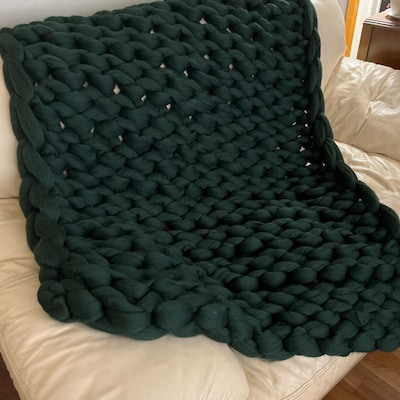 Lilac Throw Blanket, Chunky Knit Blankets Purple Throws, Violet Blanket ...