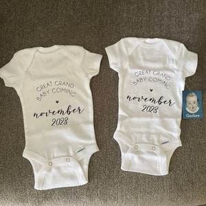 Great Grand Baby Coming Pregnancy Announcement Great - Etsy