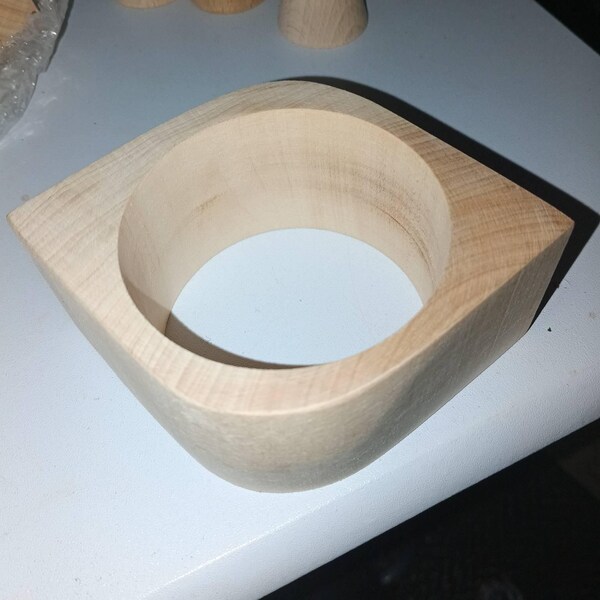 45 Mm Wooden Bangle Unfinished Eye Shape - Natural Eco Friendly NE45 - Etsy
