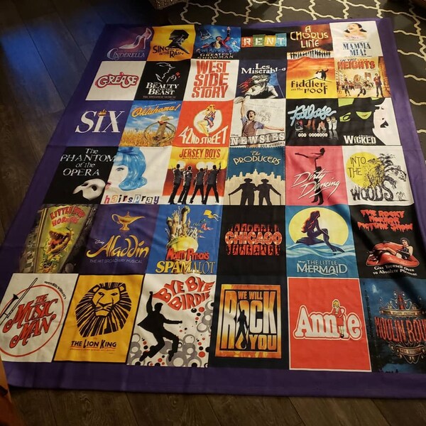 Custom Broadway Musical Theater Fan Blanket- Customize With Favorite ...