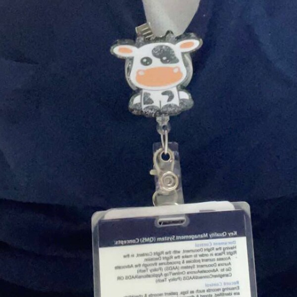 Cow Badge Reel - Etsy
