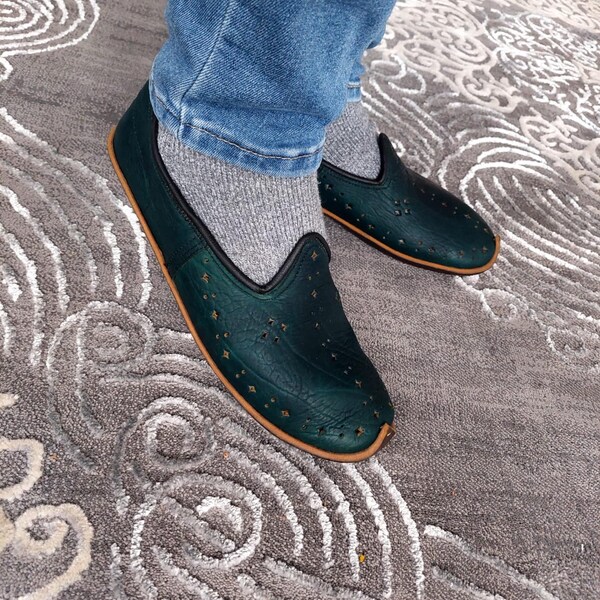 Natural Brick Color Medieval Leather Ankle Boots - Handmade Leather ...