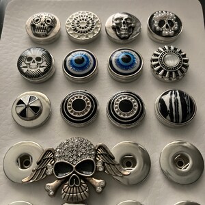 SNAP Button Blue Snap Button Chunk Buttons Ginger Snaps Interchangeable ...