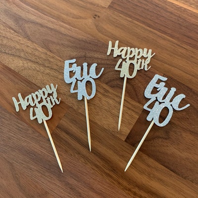 Custom Cupcake Toppers, Personalized Cupcake Toppers, Birthday Cupcake ...