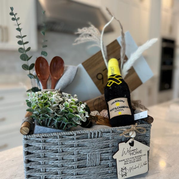 Custom Closing Gift Basket (small) | Realtor Closing Gift ...