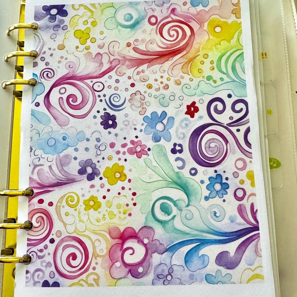 PRINTABLE Rainbow Swirly Stars Set of 3 Composition Notebook Covers ...