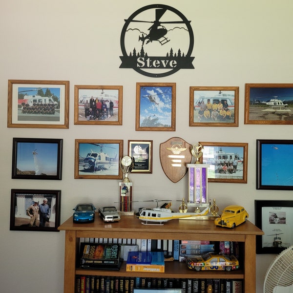 Helicopter Monogram, Pilot Gifts, Personalized Aviation Signs, Custom ...