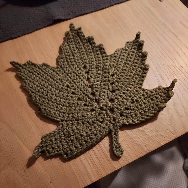Crochet Pattern, Crochet Maple Leaf Aplique, Coaster, Decoration ...