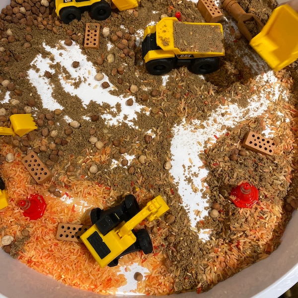 Digger Set Building Site Play Tray Sensory Digger Kit Building Site ...