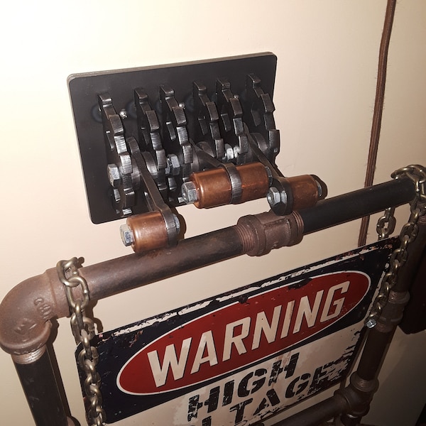 Triple-gang Gear Light Switch Cover With Lever and Copper Handles ...