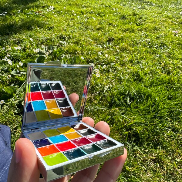 Mini Watercolor Palette, Compact, Portable Watercolour Paint Set ...