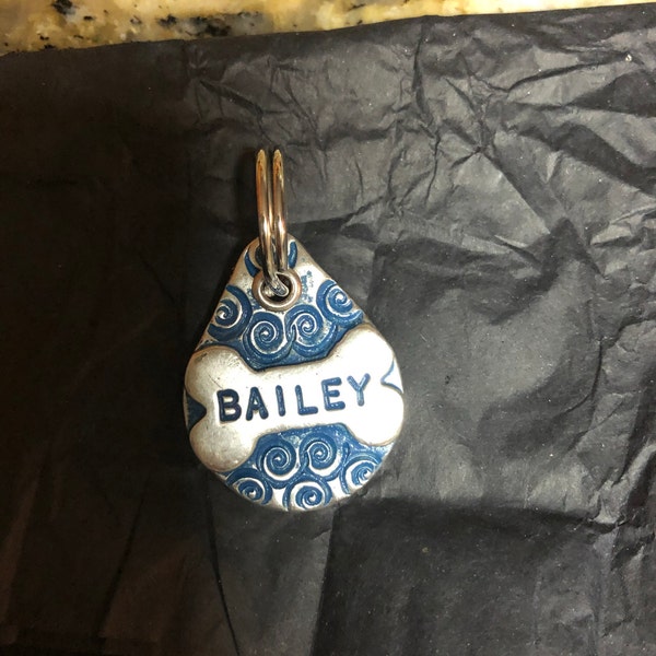 Custom Metal Bone Dog Name Tag, Dog Tags for Dogs Personalized - Etsy