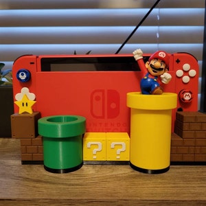 Nintendo Switch Stand Mario Themed Dock - Etsy