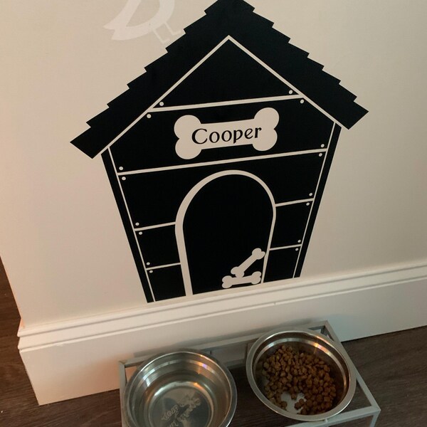 Personalized Dog Decal | Dog House Wall Vinyl | Dog Name Sticker | Pet ...