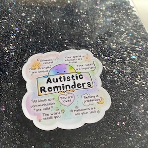 Digital Autism Print Set, Self Care/ Plushies/ Mood Chart, Autistic ...