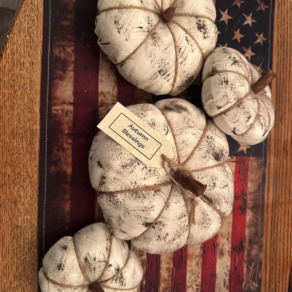 Primitive Pumpkins -set of 3-grunged up Pumpkins/early Goods/colonial ...