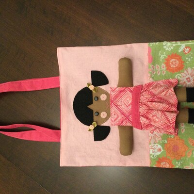 Dolly on a Bag Tote Bag Sewing Pattern, Child's Bag, Easy to Make Bag ...