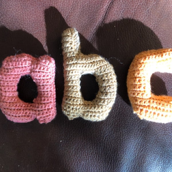 Crochet Pattern: Alphabet Lowercase Letters, Soft Letters, Play Letters ...